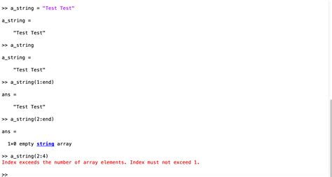 [best answer] why can t i access characters in strings in matlab