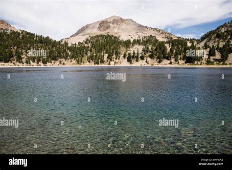 Lake Helen And Lassen Peak Lassen Volcanic National Park In California