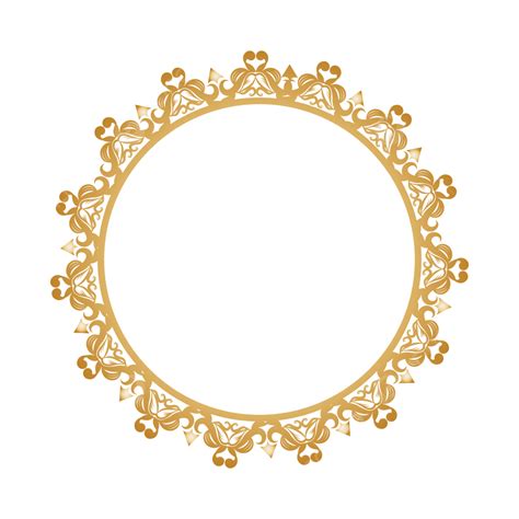 Design De Moldura Redonda Dourada Vetor Png Desenho De Círculo