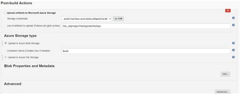 azure storage plugin in jenkins create folder structure on