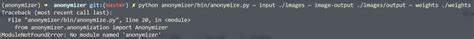 modulenotfounderror no module named anonymizer · issue 12