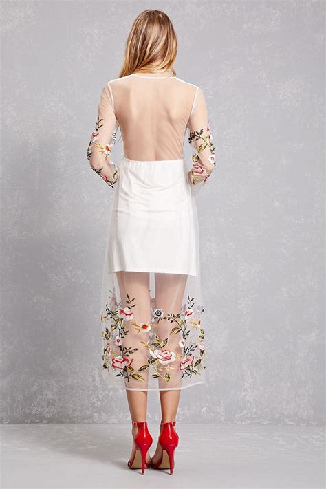 A Semi Sheer Mesh Overlay Dress By Rd And Koko™ Featuring A Stunning