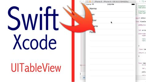 ios swift español uitableview con un array en español youtube