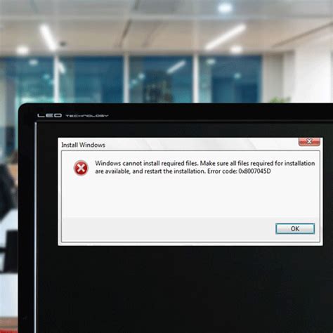 how to fix error 0x8007045d during windows installation