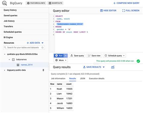 lab explore a bigquery public dataset