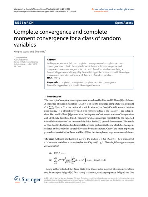 pdf complete convergence and complete moment convergence for a class