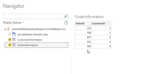 creating a powerbi report with directquery and multiple
