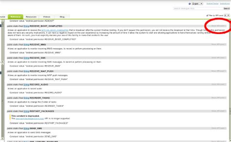 determining the level of android permission stack overflow