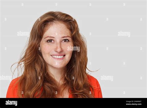 Beauty Fashion Portrait Of Beautiful Cheerful Smiling Redhead Woman