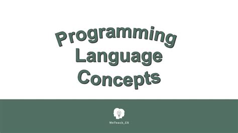 programming language concepts youtube