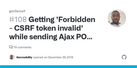 getting forbidden csrf token invalid while sending ajax post