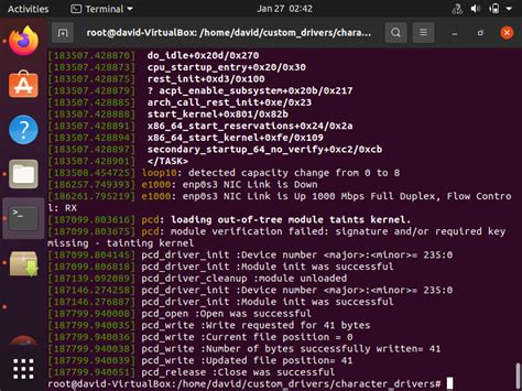 how to test a linux character device driver