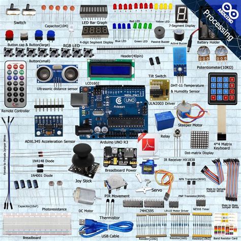ultimate starter learning kit for arduino uno r3 lcd1602 servo motor