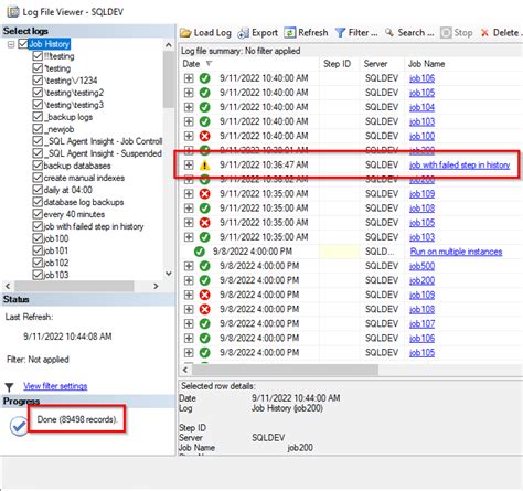 script showing successfully failing sql server agent jobs blog