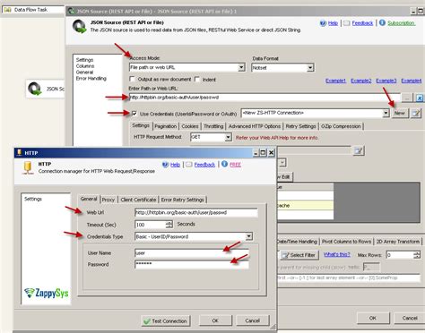 ssis json source read from rest api load into sql server table