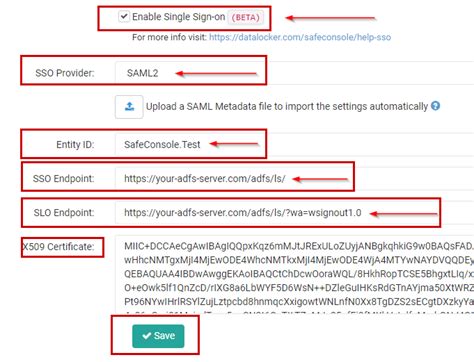 setting up microsoft ad fs environment with safeconsole datalocker