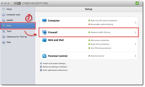 [kb3318] how do i disable the firewall in eset cyber security pro
