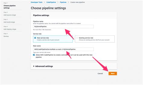 using aws codepipeline and aws codestar connections to