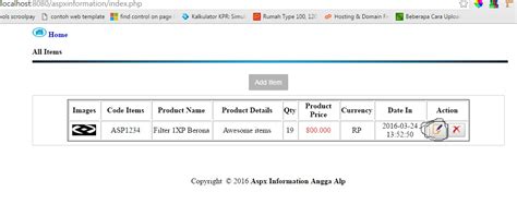 tutorial membuat crud dengan php dan mysql [edit update