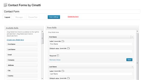wordpress contact forms cimatti consulting