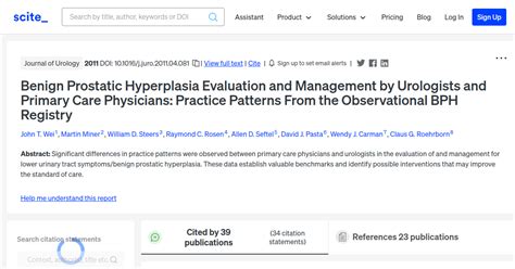 Benign Prostatic Hyperplasia Evaluation And Management By Urologists