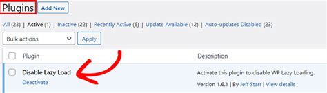 how to properly disable lazy loading in wordpress step by step