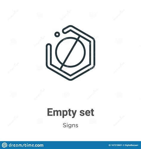 empty set symbol outline vector icon thin line black empty set symbol