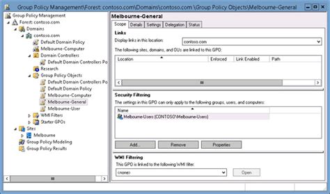 managing group policy application and infrastructure in windows server
