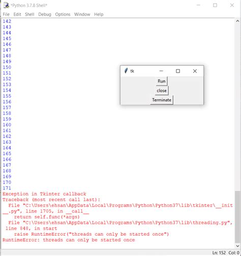python 3 x i get this error runtimeerror threads can only be