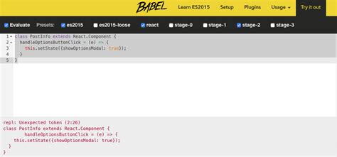 how do i configure eslint to allow fat arrow class methods