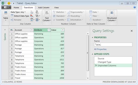 sql server pivot columns to rows
