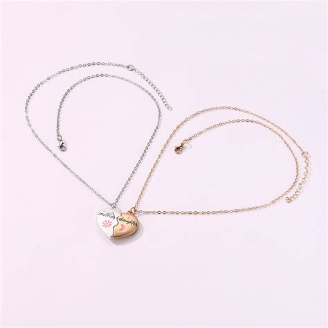 Show Your Love With Mom Daughter Matching Alloy Oil Drop Pendant Set