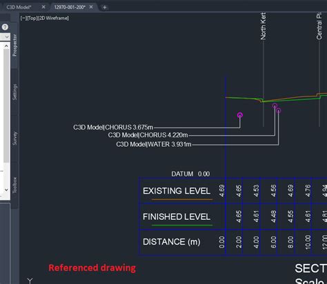 solved cross section label display drawing name when referenced