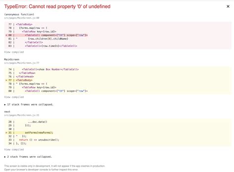 javascript trying to display key of object in array to table stack