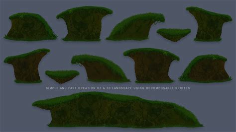 2d Forest Pack With 9 Slicing Sprites Behance