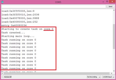 esp32 running code on a specific core techtutorialsx