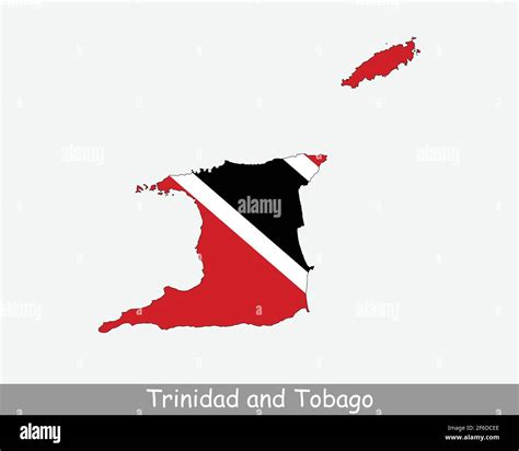 Trinidad And Tobago Flag Map Map Of The Republic Of Trinidad And