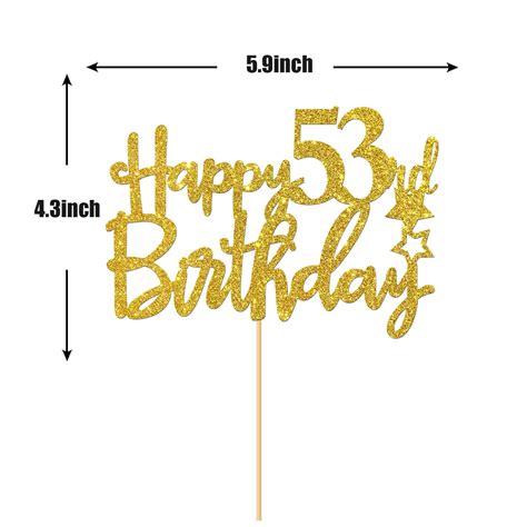 32nd Birthday Cake Toppers Double Side Glitter Adult Party