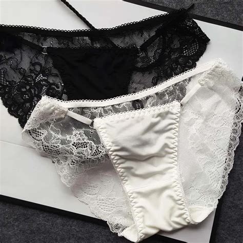 Fashion Sexy Satin Panties Ice Silk Seamless Ladies Underwear Women Low
