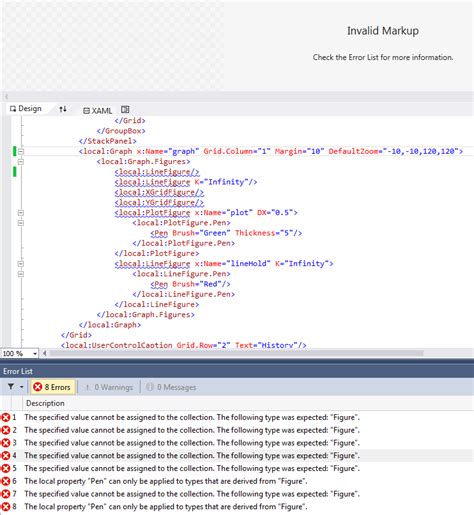 c the specified value cannot be assigned to the collection stack