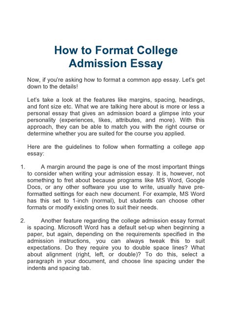 32 College Essay Format Templates And Examples Templatearchive