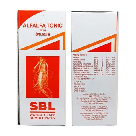 Alfalfa Tonic With Ginseng Mann Homeopathy Clinic Rajkot