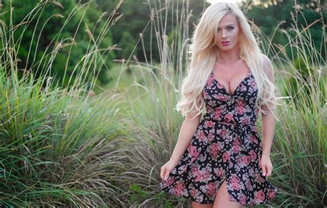 Wallpaper Summer Look Girl Face Hair Dress Blonde Aida Ridic For