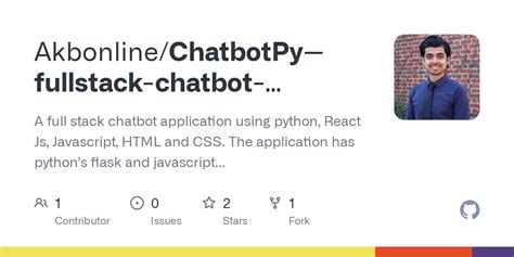 github akbonline chatbotpy fullstack chatbot application a full
