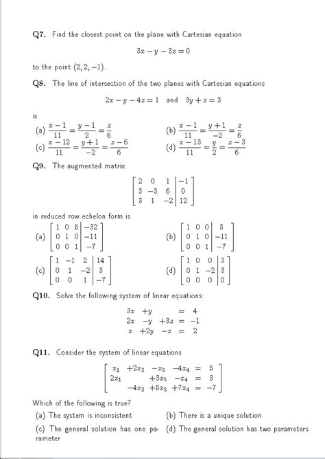 solved find a vector parallel to the line whose cartesian