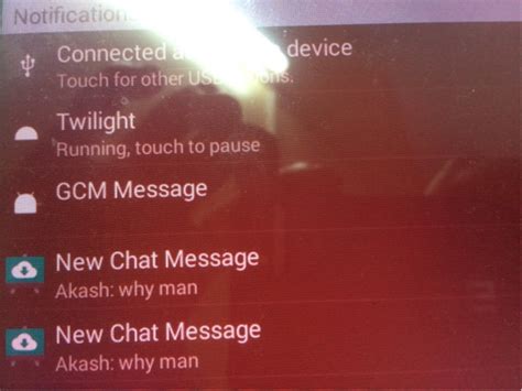 android gcm registered device receiving two types of notification