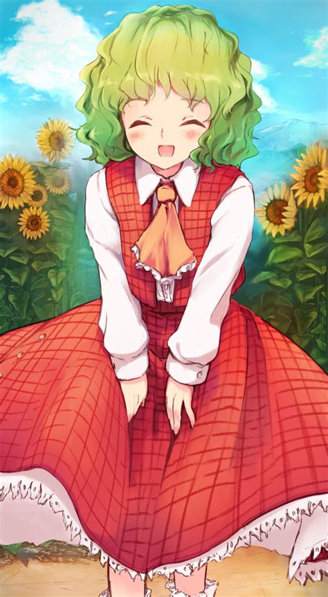 Safebooru 1girl Ascot Bangs Blue Sky Blush Closed Eyes Clouds