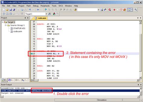 8051 microcontroller debugging in keil