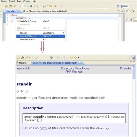 how to attach php documentation in eclipse stack overflow